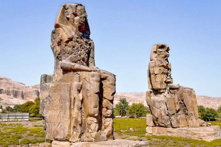 Colossi of Memnon in Luxor Egypt